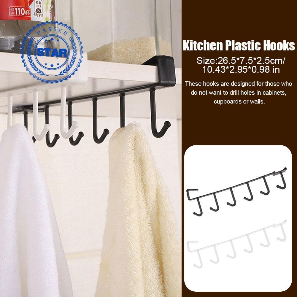 Home Seamless Kitchen Storage Rack Nail-free Hanging Wardrobe Hook ...