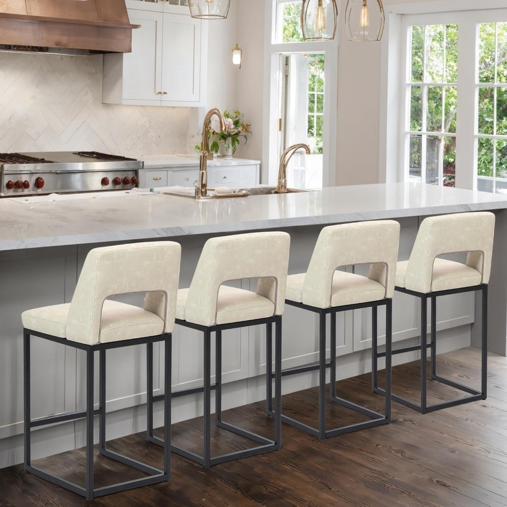 Counter Height Bar Stools Set of 4 for Kitchen Counter Modern Bar ...