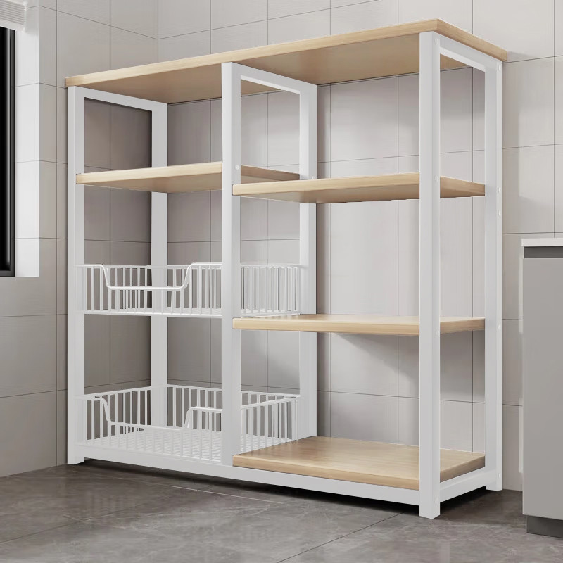 MOK 3 Layer Kitchen Rack & wheels Microwave Oven Shelf Multi-function ...
