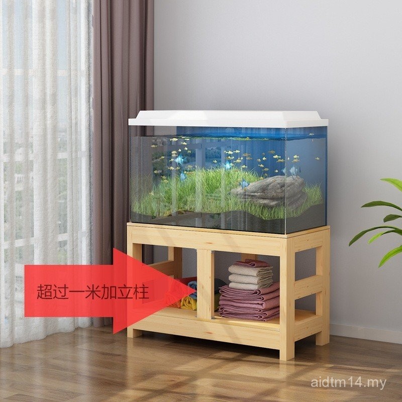 Pendirian Tangki Ikan Kayu Pepejal Rak Akuarium Kabinet Dasar Tangki ...