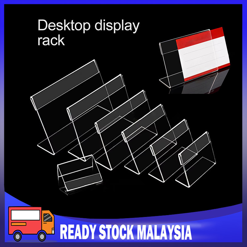 L Sign Holders Card Display Stand Market Stall Display Card Stand Place ...