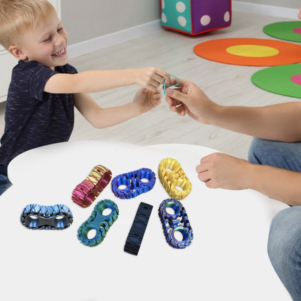 Kids Spinner Toy Tank Track Fidget Toy 3d Printed Tank Track Gyroscope ...
