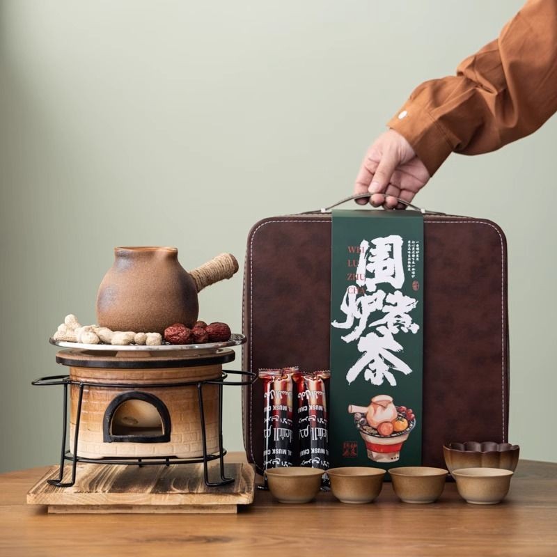 A Whole Set of Tea Making Utensils Around the Stove Full Set Ancient ...