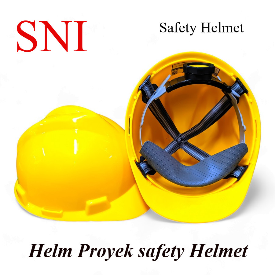 MERAH HIJAU PUTIH Project Helmet Safety Helmet Orange Yellow Blue White ...