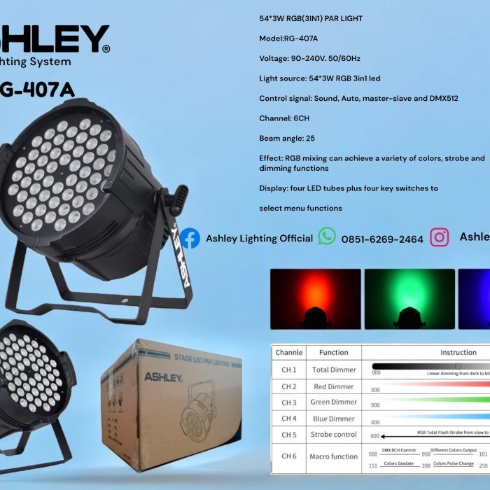 Ashley RG 407A Led Par Distributor New | Shopee Malaysia