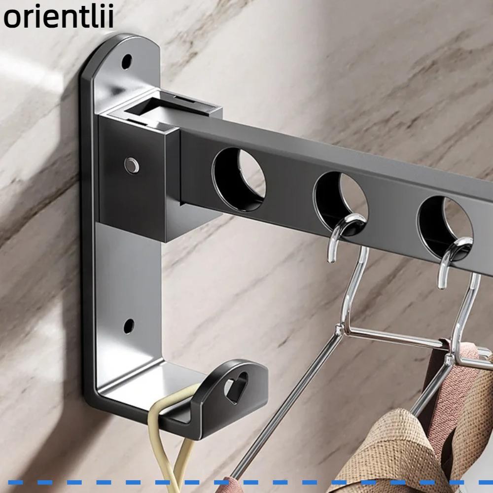 ORIENTLIIY Wall-Mounted Clothes Hanger, Folding Wall Mounted Storage ...