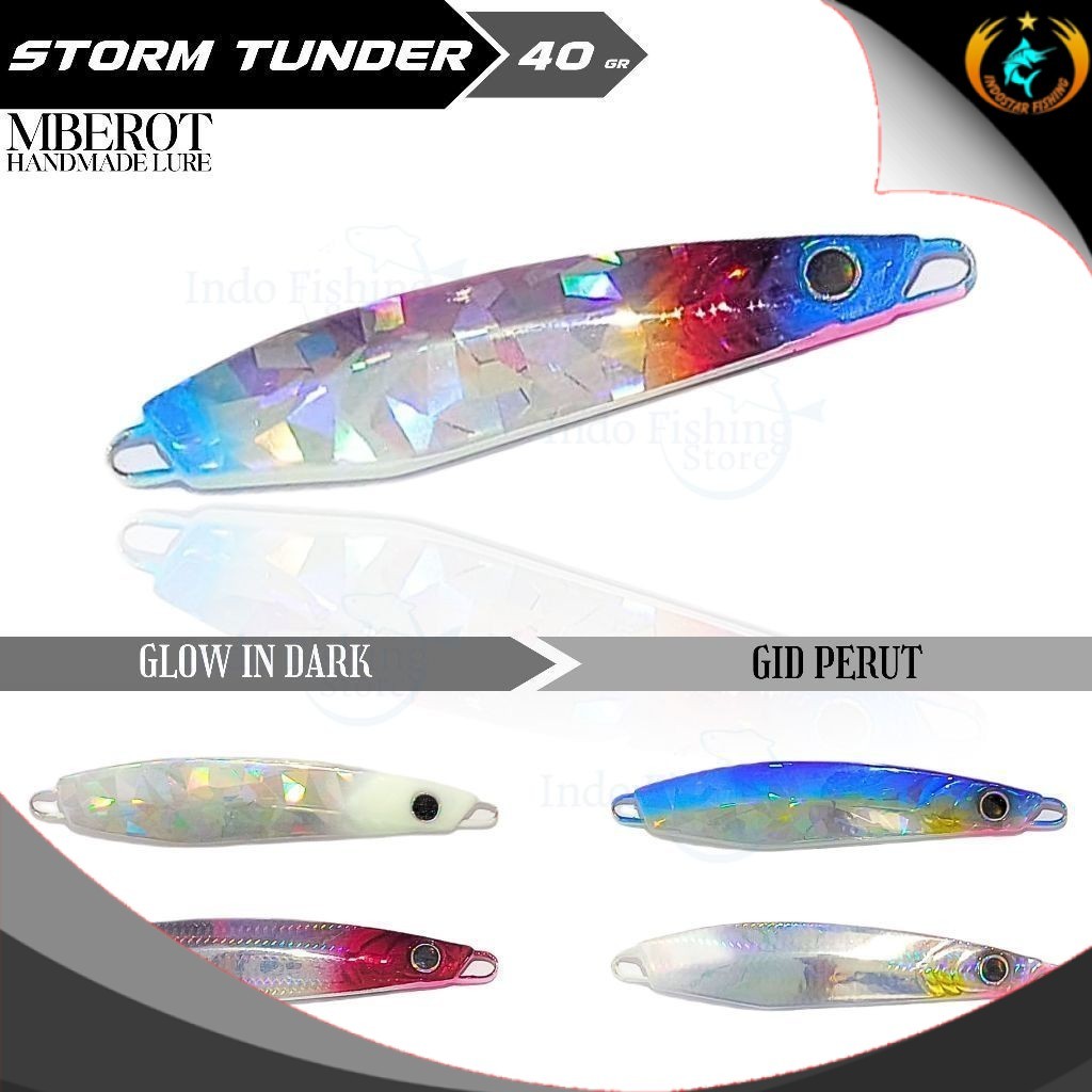 [ Storm TUNDER ] Metal Jig MBEROT Glow In Dark GID Jigging Lure Fishing ...