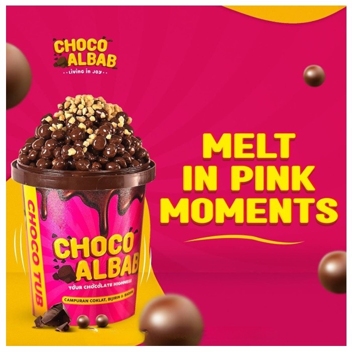 Choco Albab Milk Chocolate Choco Rice l Crunch l Dorayaki Tub Pink With ...
