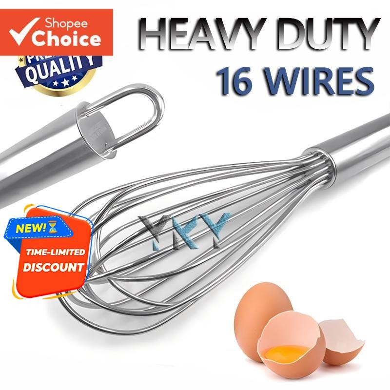 Stainless Steel Handheld Egg Beater Thick Wire Baking Cooking Mixer ...