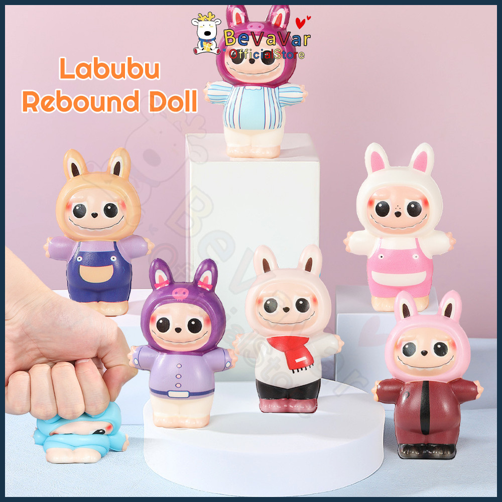 BEVAVAR Slow Rebound Squishy Toys Labubu Decompression Squeeze Toy ...