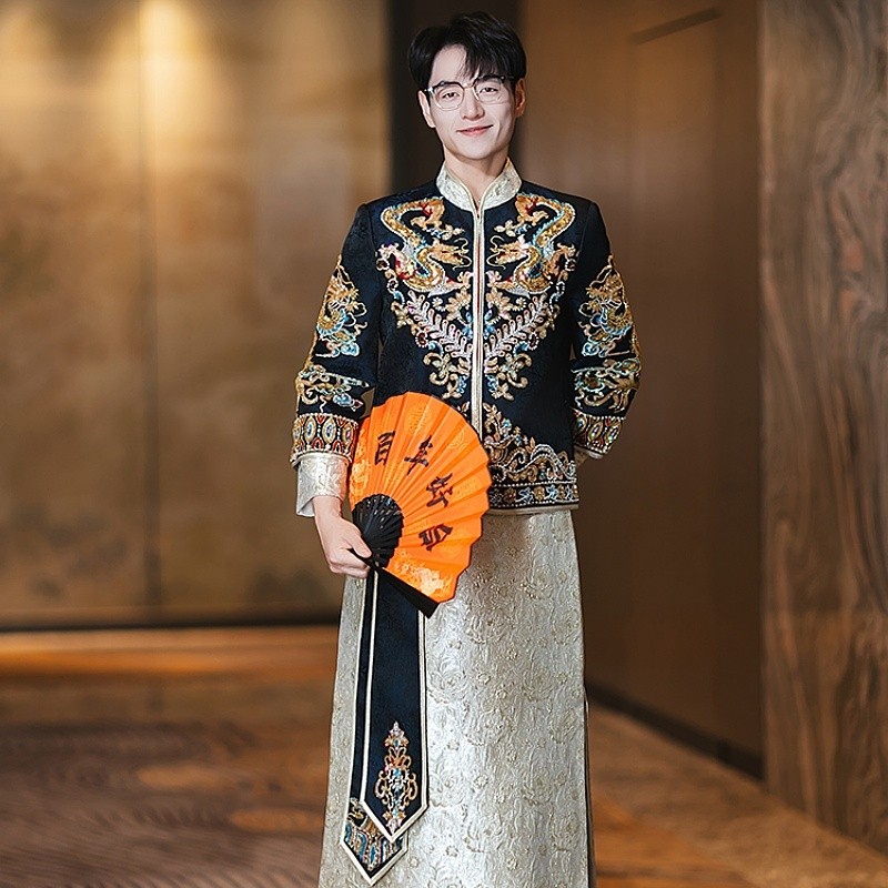 Men Xiuhe Clothing Groom Clothing 2025 Pick-up Wedding Clothing Chinese ...