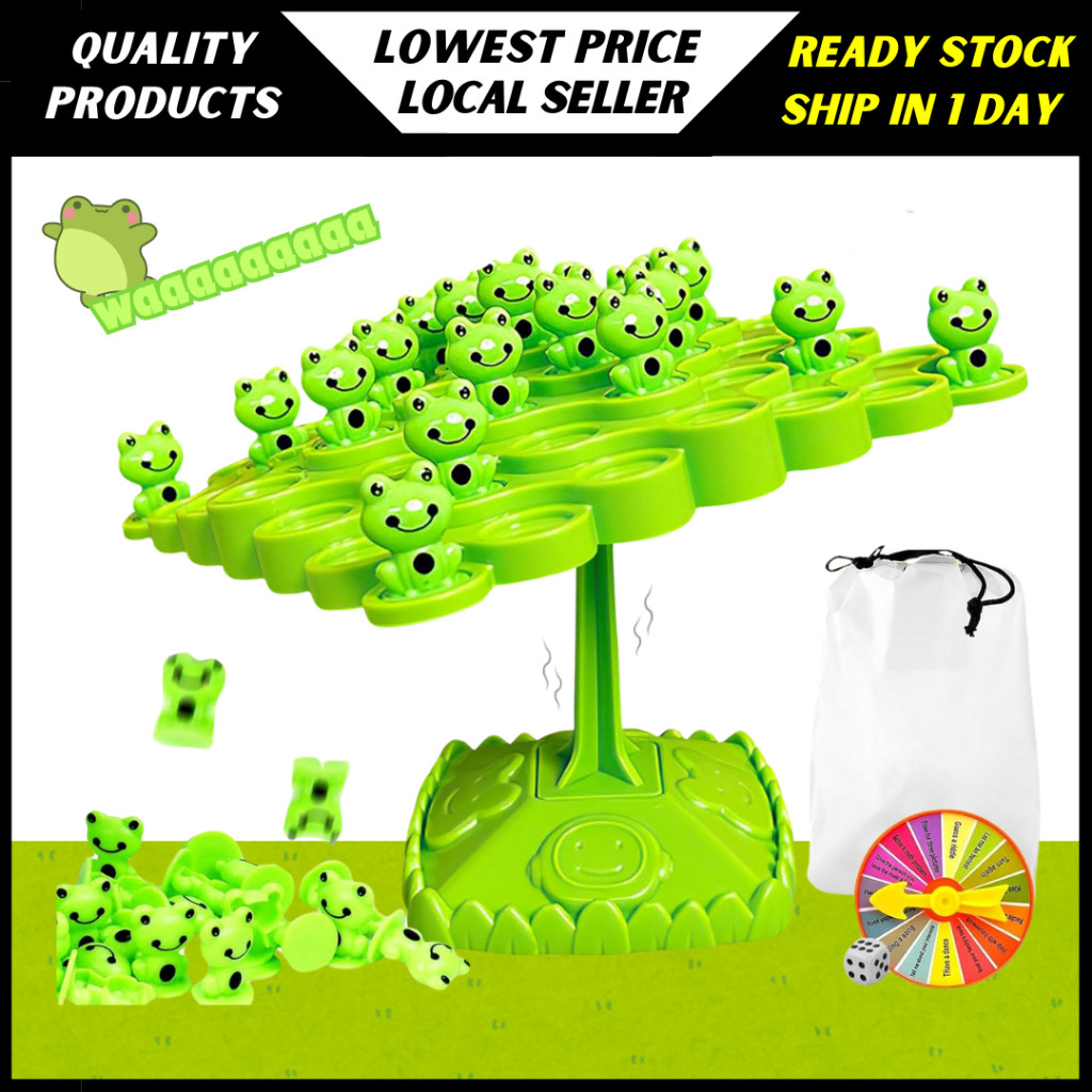 Frog Balance Tree Board Games For Kids Stackable Toy Educational Parent ...