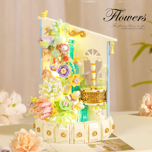 lego brick lego flower Blok bangunan bunga siri gadis sejambak air ...