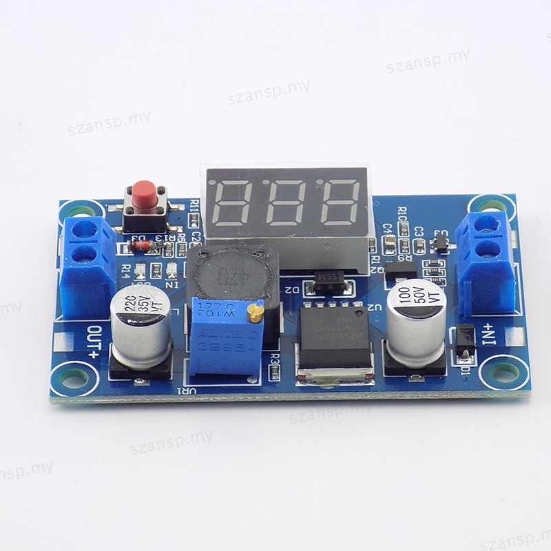 Power Converter Module LM2596 DC 4.0~40 to 1.25-37V With LED Voltmeter 2A Adjustable Voltage ...