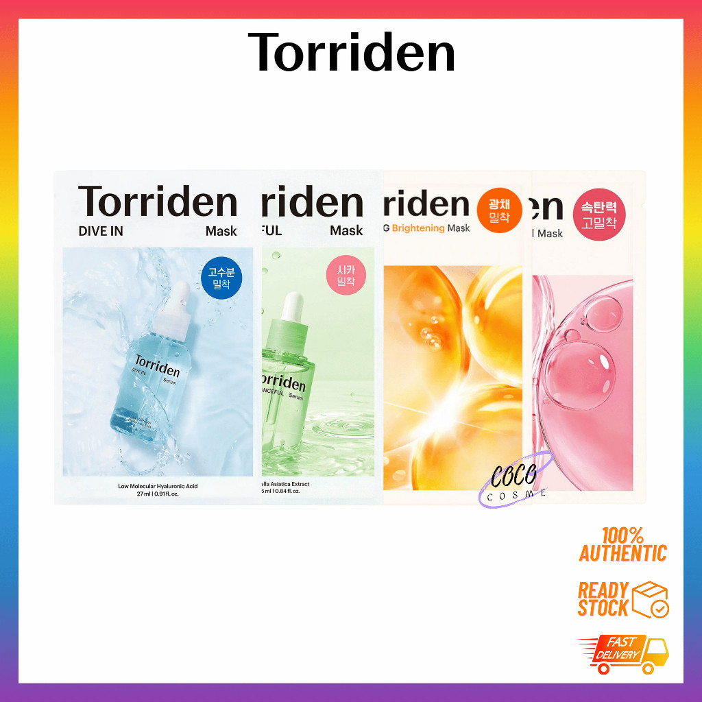 TORRIDEN Mask 1 sheet (Hyaluronic Acid / Balanceful Cica / Brightening ...
