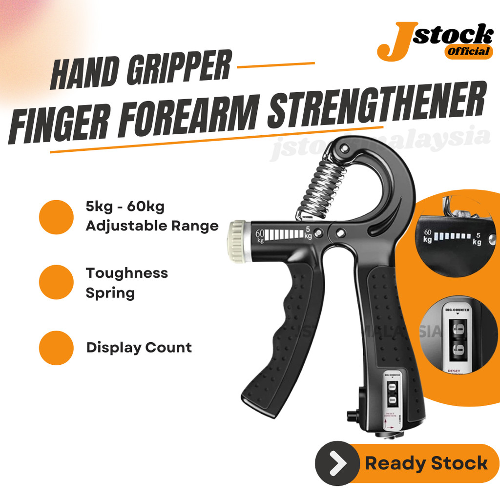 💯ReadyStock-Adjustable Resistance Hand Grip Gripper Wrist Arm Finger ...
