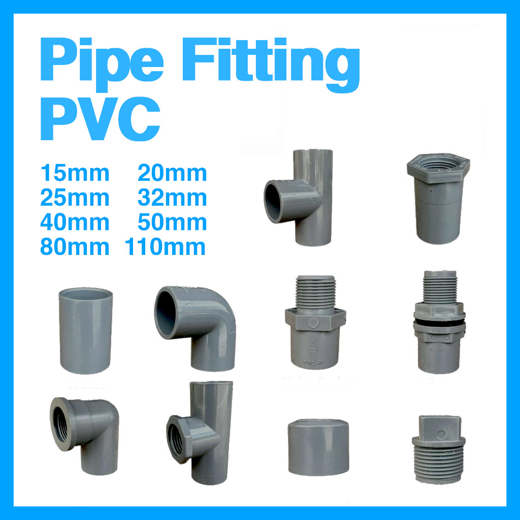 15mm 20mm 25mm 32mm 40mm PVC Pipe Fitting Valve Socket PT Elbow Plug ...