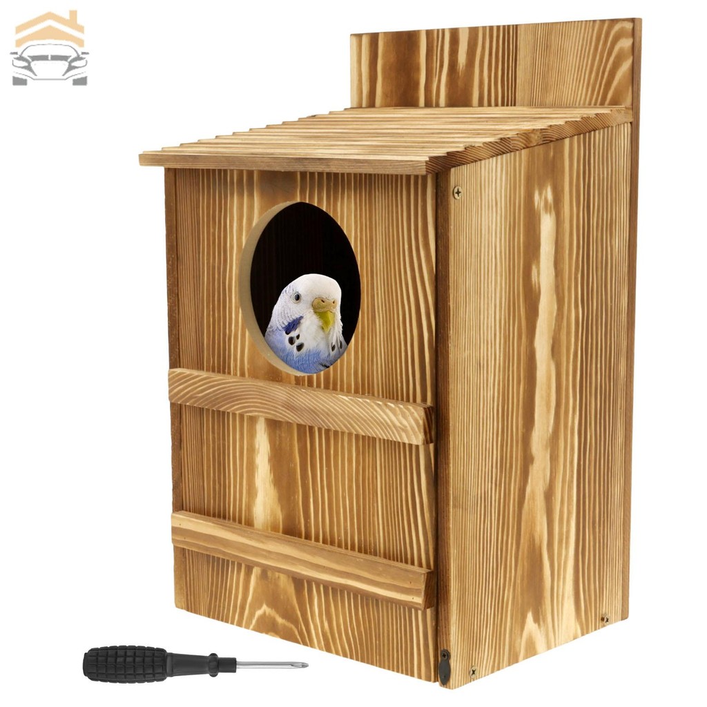Owl House Circular Opening Wood Owl Box Large Size Owl Bird Box Easy to ...