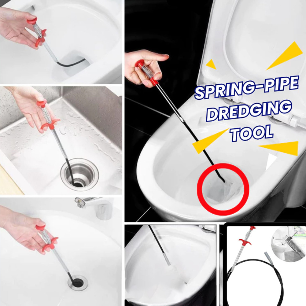 Spring Dredge Drain Snake Clog Remover Telescopic four-claw Bendable ...