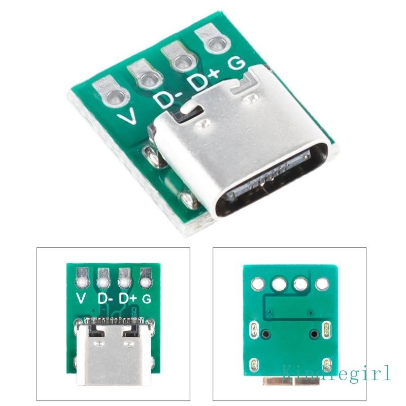 KING DIY Micro USB Connector 16 Pins Type-C 3 1 USB Female Jack Socket ...