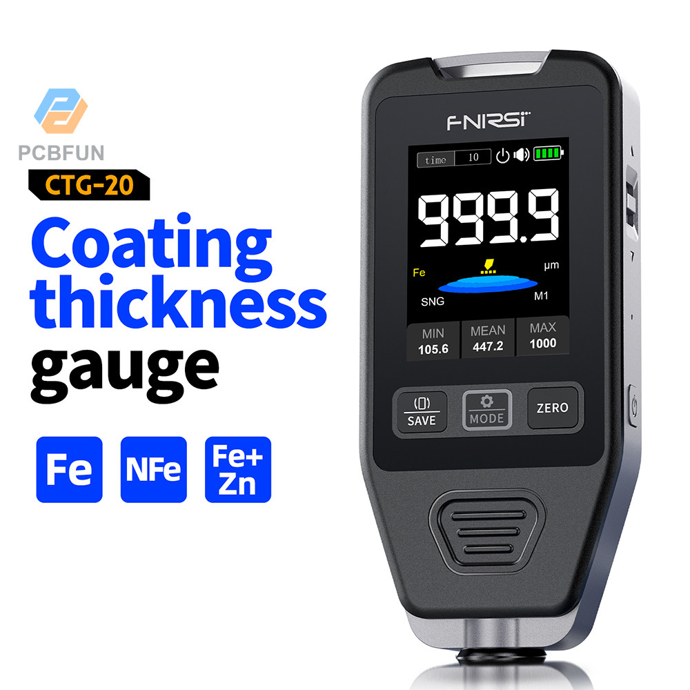Pcbfun FNIRSI CTG-20 Car Paint Thickness Gauge Electroplate Metal ...