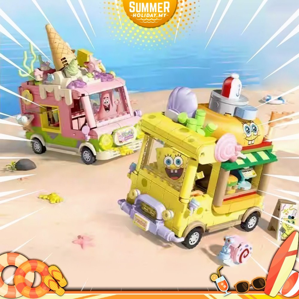 Sembo Block Spongebob Squarepants Series Icecream Burger Food Truck ...