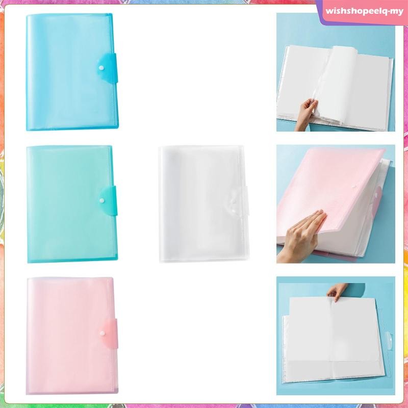 [WishshopeelqMY] A3 File Folder Inner Page Baffle Folding Snap Button ...