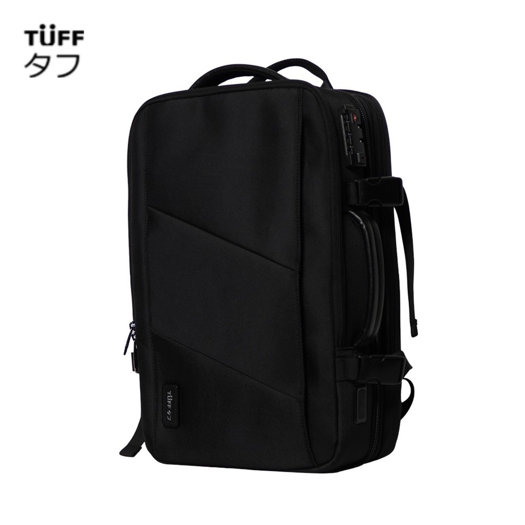 TUFF ULL-series 02316 Black Expandable TSA Leather Trim Microfiber With ...