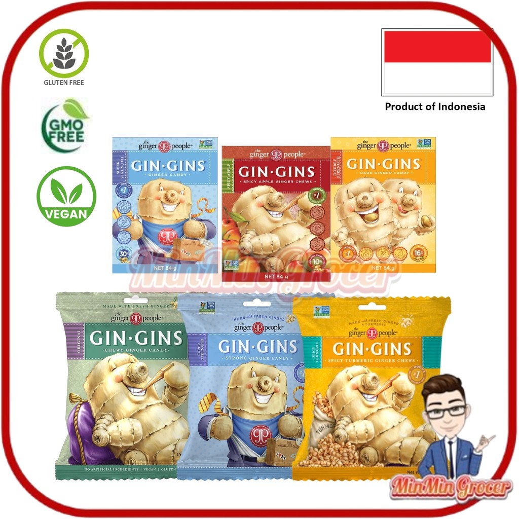 The Ginger People GIN-GINS Ginger Candy Chews/ Hard Candy -Pouch 60gm ...