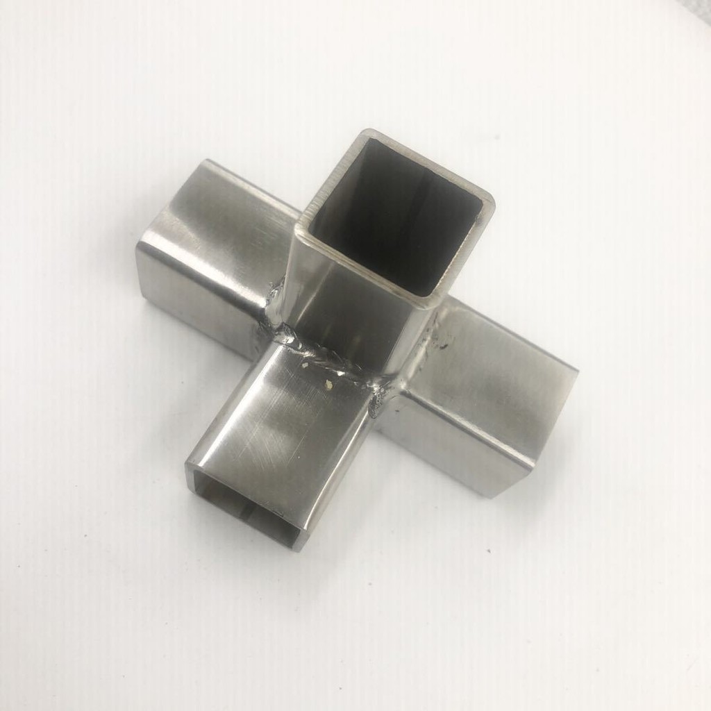 Thick Stainless Steel Square Tube Tee Connector 25 * 25 Square Tube ...