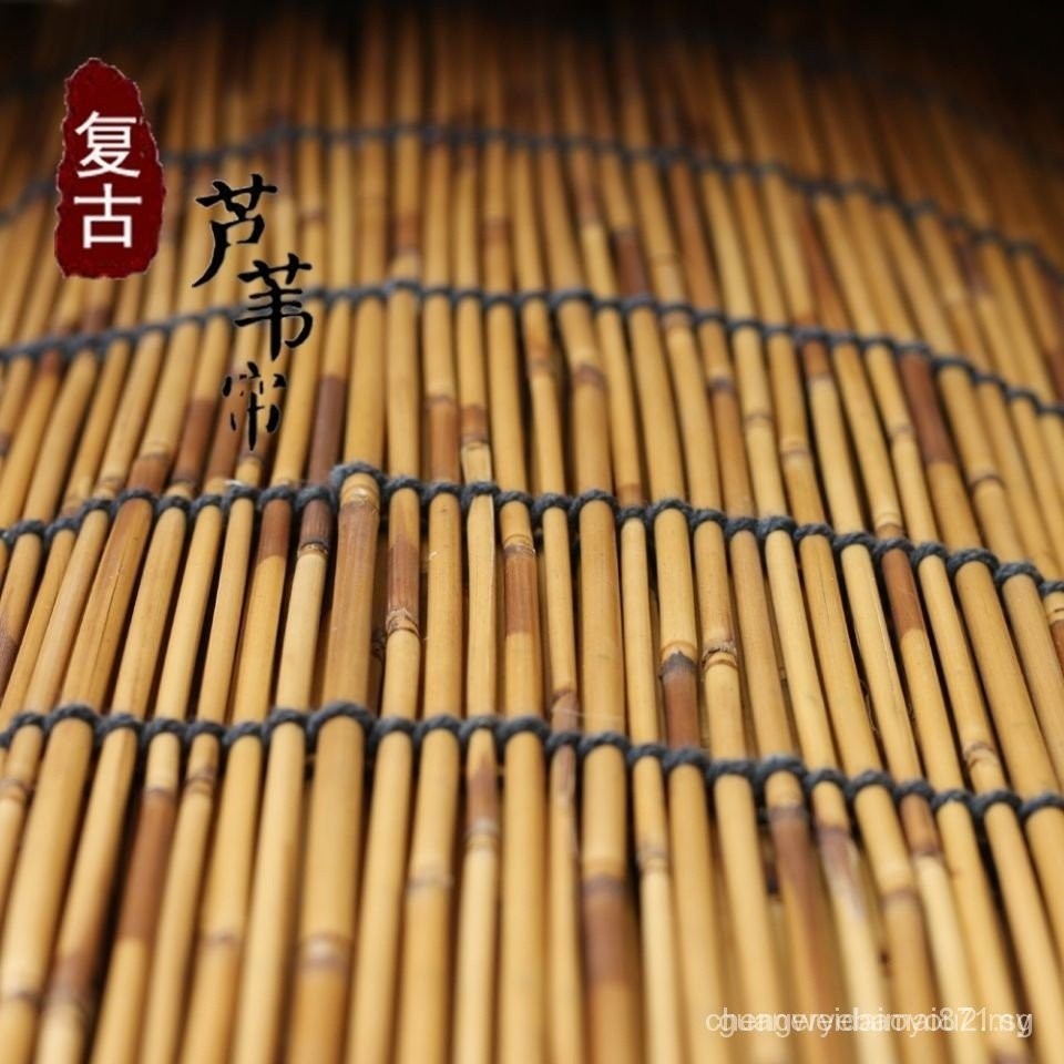 Disesuaikan Retro Carbonized Reed langsir langsir buluh Roller kedai ...