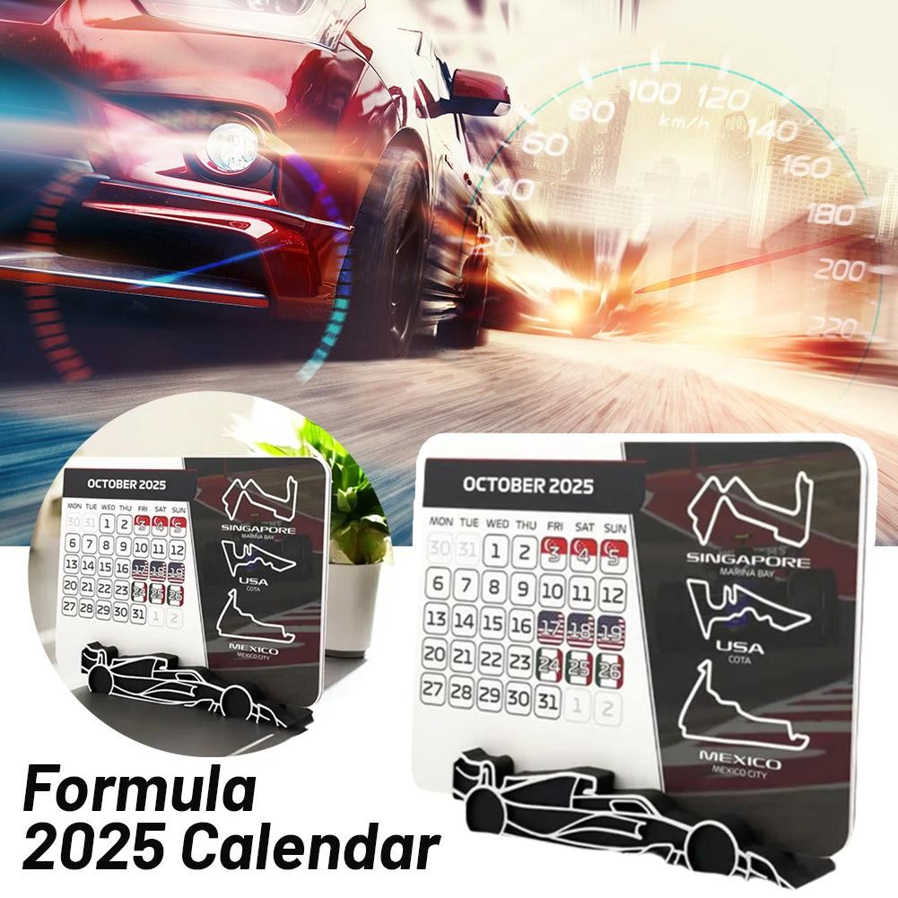 Desktop Calendar - F1 2025 Race Calendar Formula 1 Racing Planner ...