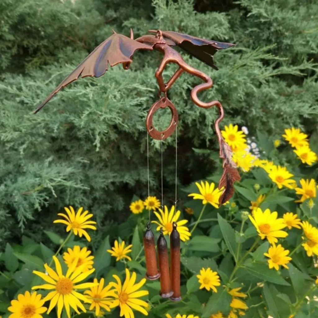 bangla| Medieval Dragon Decor Corrosion-resistant Dragon Chime Vintage ...