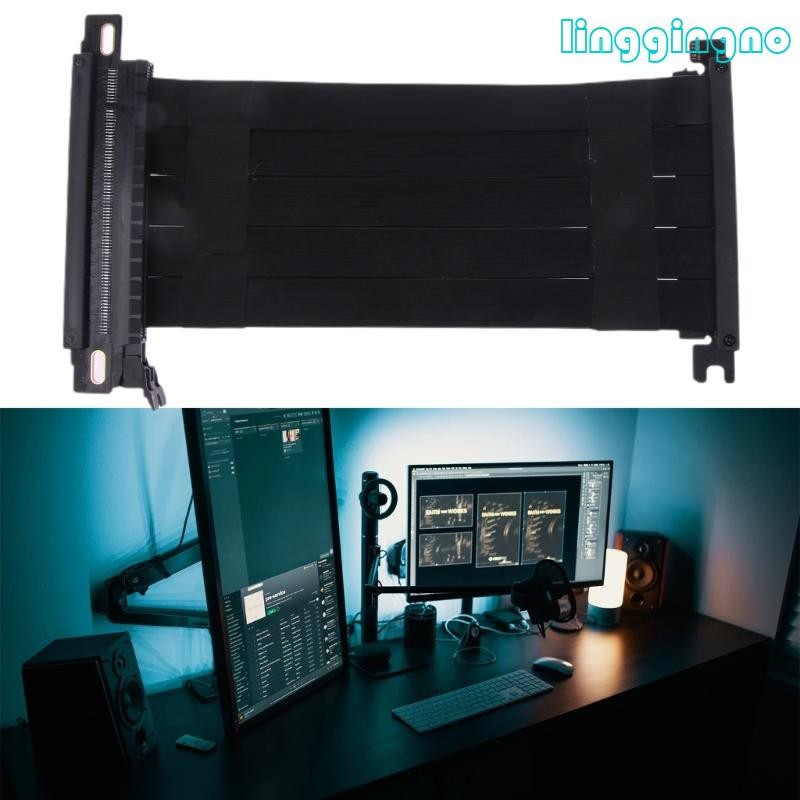 RR Double Reverse Graphics Card Black White Extension Cable PCIe 4 0 ...