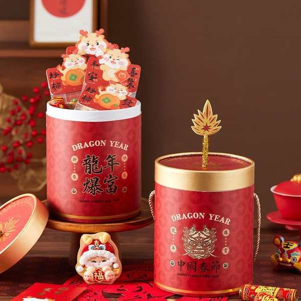 新年礼盒 新年礼盒2025 新年包裝袋 新年禮盒包裝盒 Kotak hadiah Tahun Baru, kotak pembungkusan ...