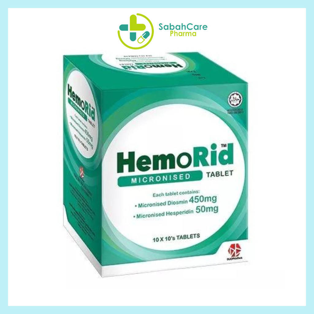 SABAHCARE HEMO RID TABLET 10 X 10'S (MICRONISED DIOSMIN 450MG ...