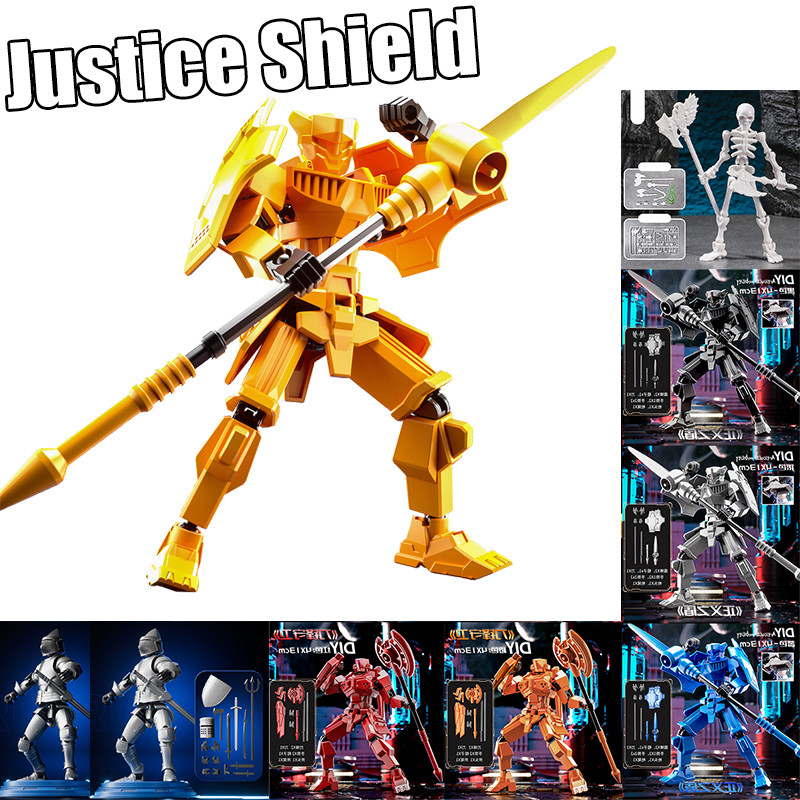 3D Printing Lucky 13 Action Figure Justice Shield Dummy 13 Skeleton Man ...