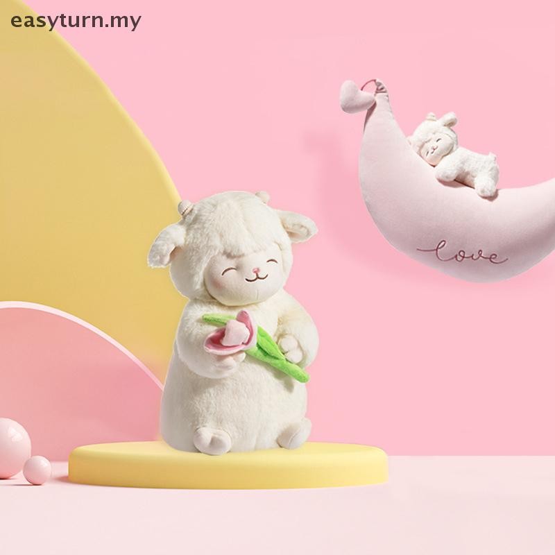 Eas Sweet White Sheep Lam Hold Tulip Flower Soft Stuffed Hug Doll Plush Toy Kid Girl Toys MY ...