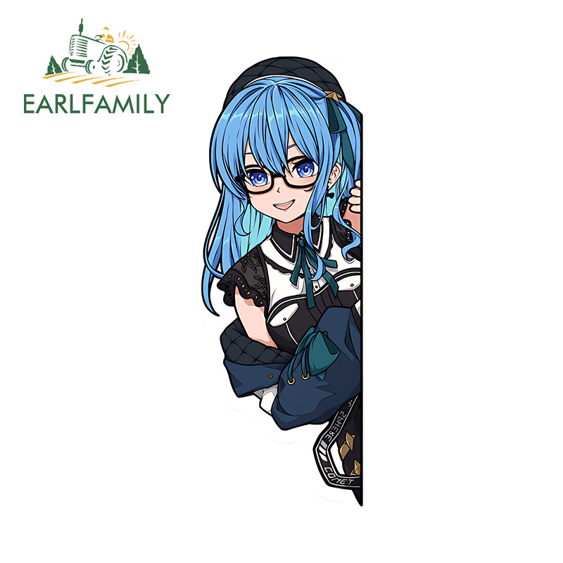 EARLFAMILY Hololive Suisei Peeking Car Stickers Personality Scratch ...