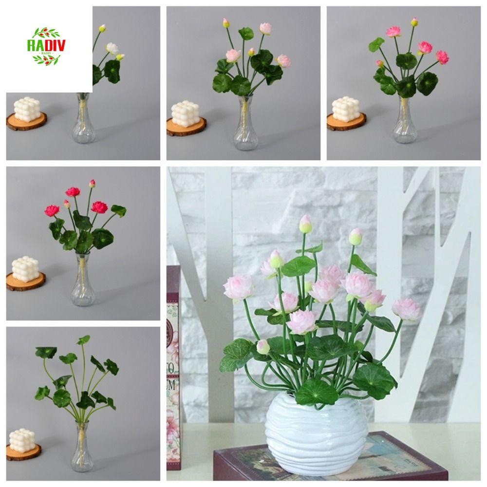 RADIV Artificial Lotus Flower, Lifelike Beautiful Mini Silk Lotus ...