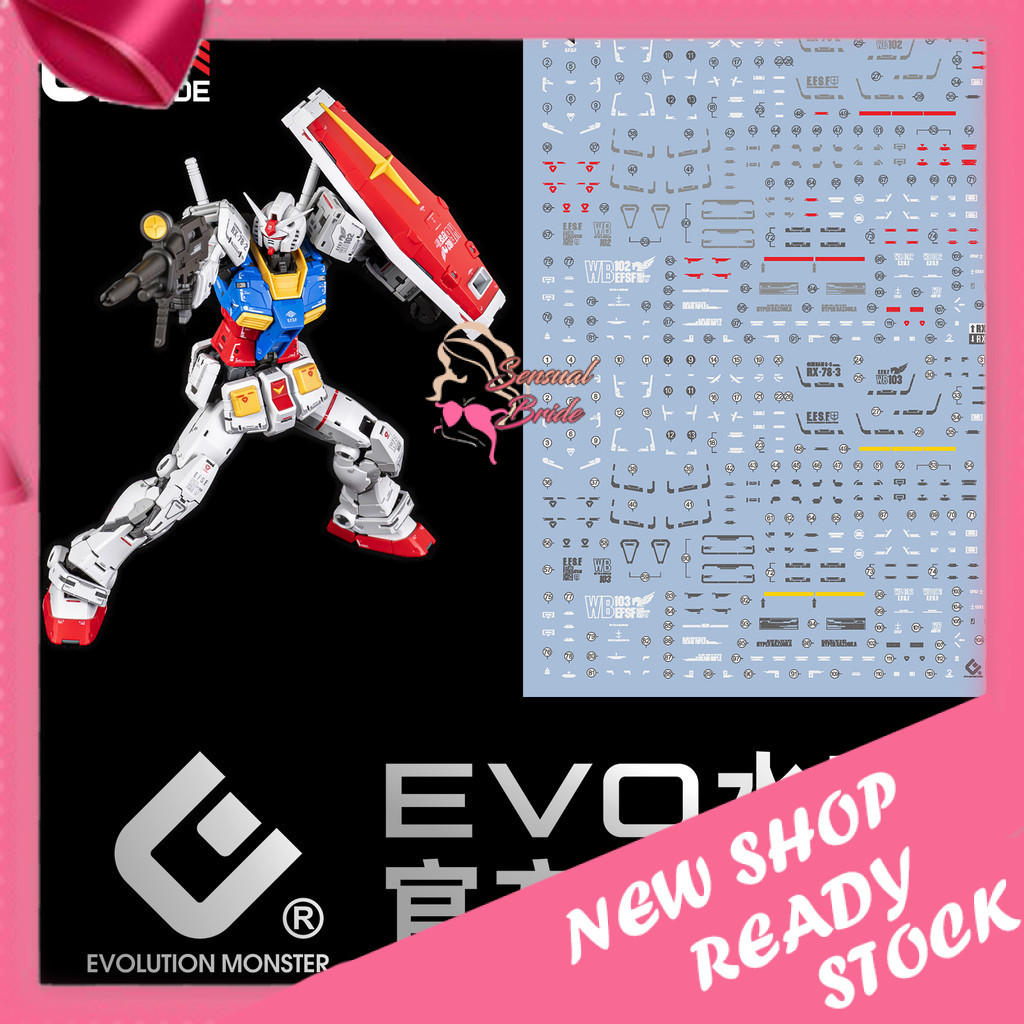 RG RX-78-2 2.0 RGU RX-78-2 G3 EVOLUTION MONSTER DECAL | Shopee Malaysia