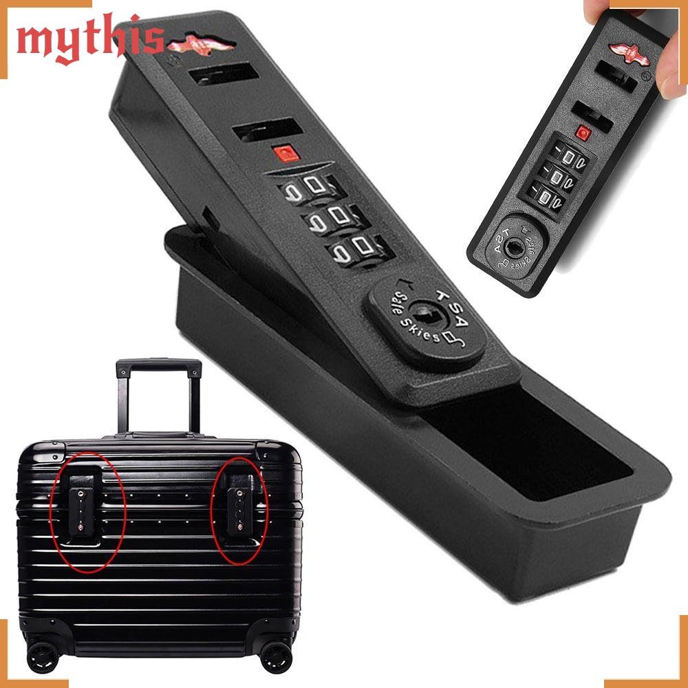 [MYTHIS] Luggage Password Lock, Plastic Black Trolley Suitcase Password ...