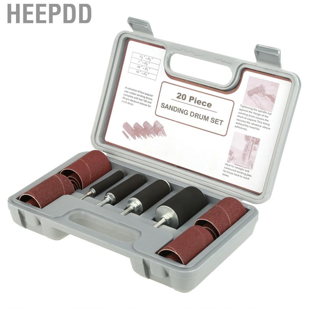 HEEPDD Spindle Sanding Drum Sander Tool Kit Set with Case for Drill Press 20pcs | Shopee Malaysia
