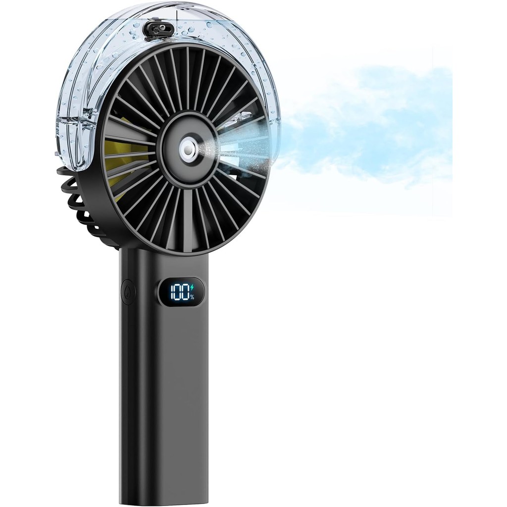 Otlonpe Handheld Misting Fan Portable, 4000mAh Rechargeable Battery ...