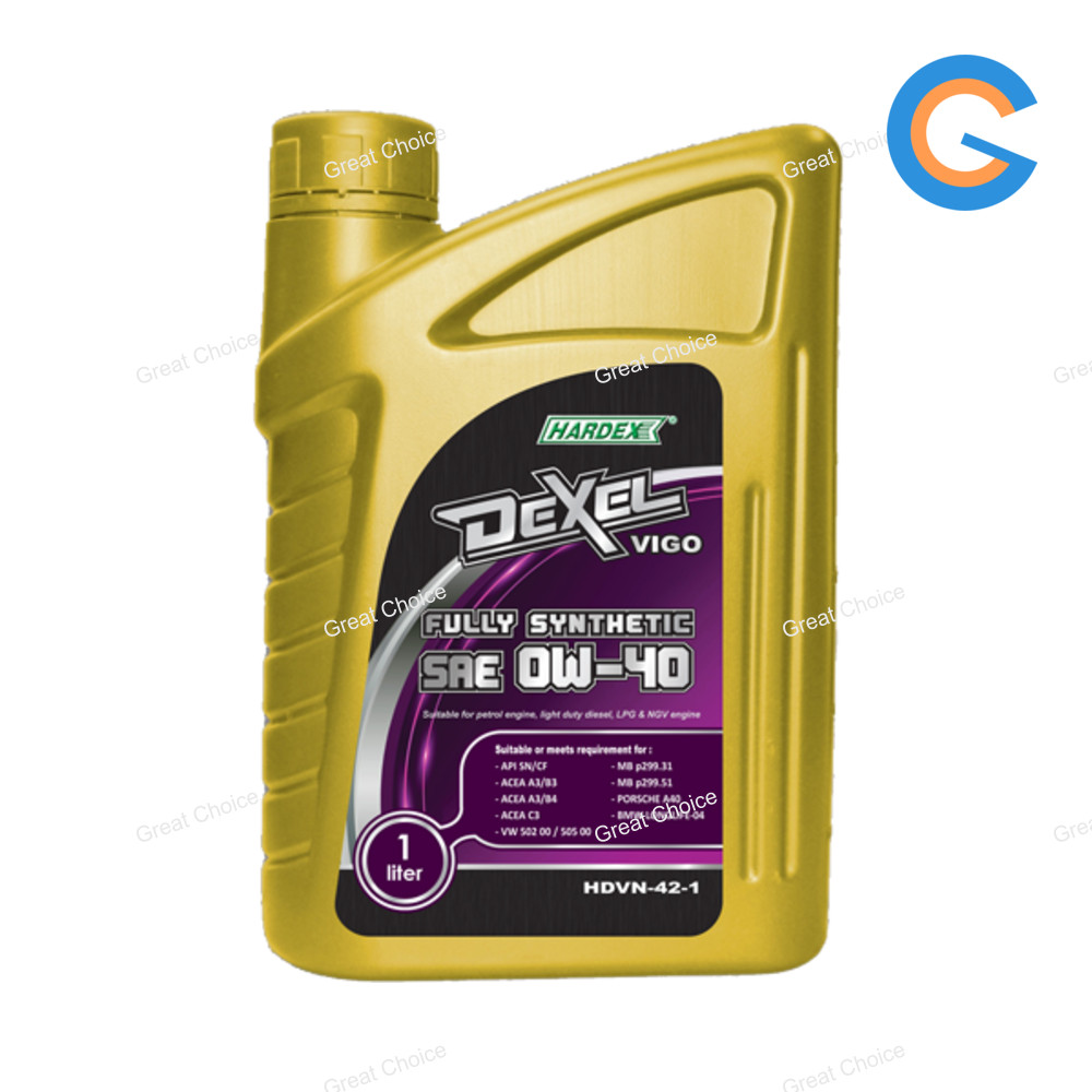 HARDEX Dexel Vigo SN-900 SAE 0W-40 API SN/CF-1L Fully Synthetic Engine ...