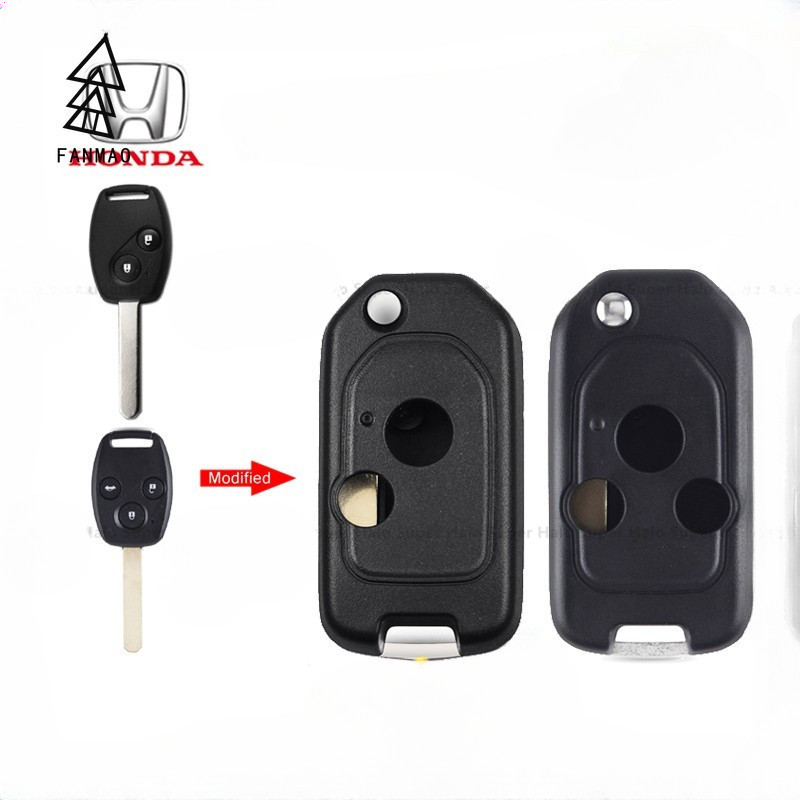 FANMAO 【NEW】Honda Car Key Case Modify Flip Key Foldable Keyblade (2 ...