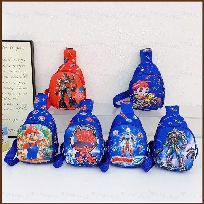 SQ2 Marvel Ultraman Spider-Man Cartoon Chest Bag Large Capacity Boys ...