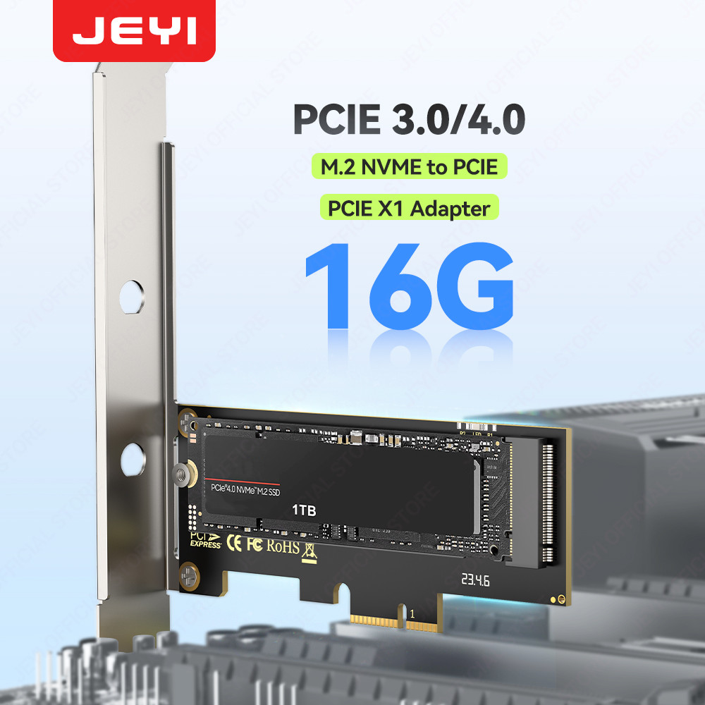 JEYI M.2 NVMe to PCIE X1/X4 Adapter —PCIe 3.0/4.0 M.2 PCIe Interface ...