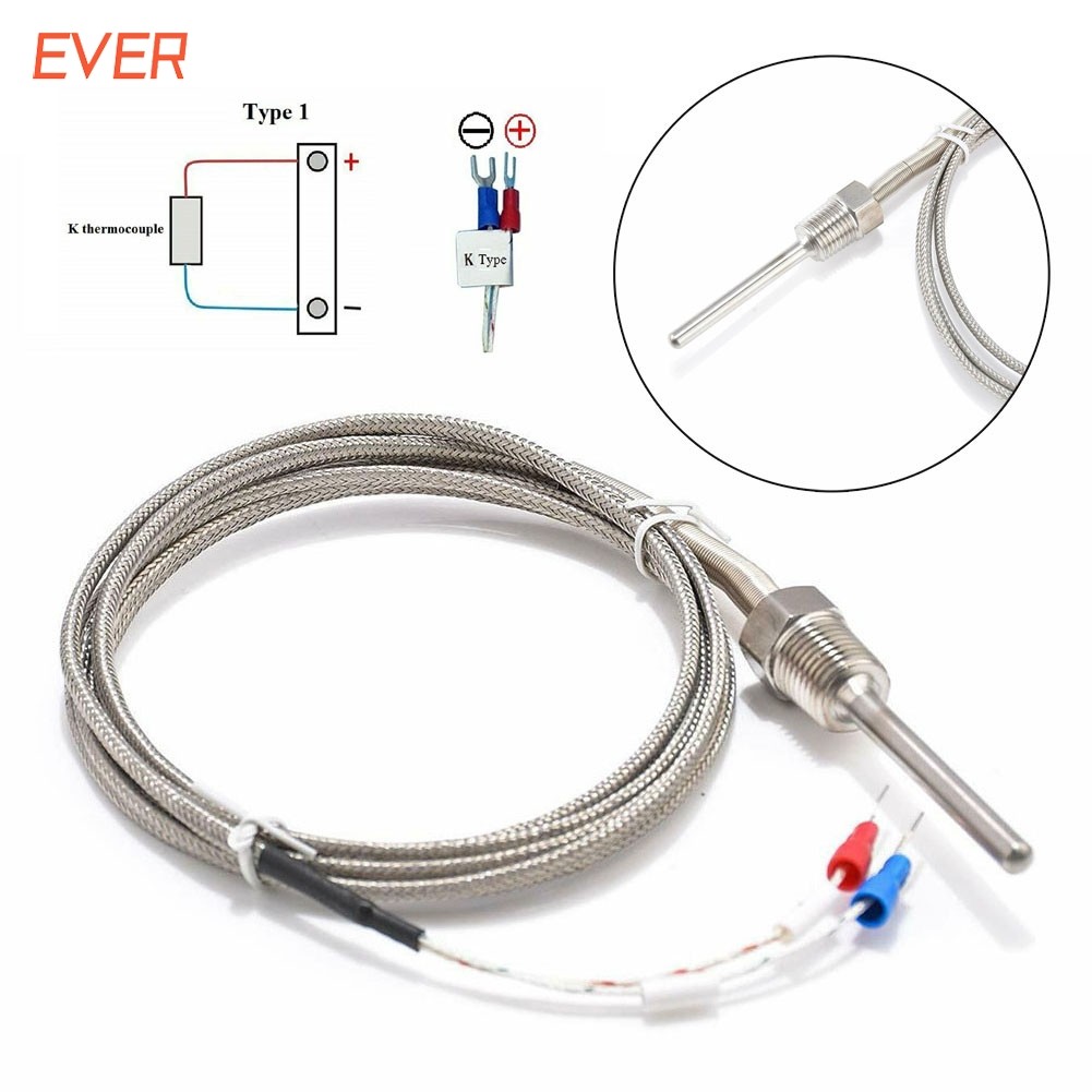 EVER| Waterproof K Type Thermocouple - Temperature Sensor Probe For PID ...