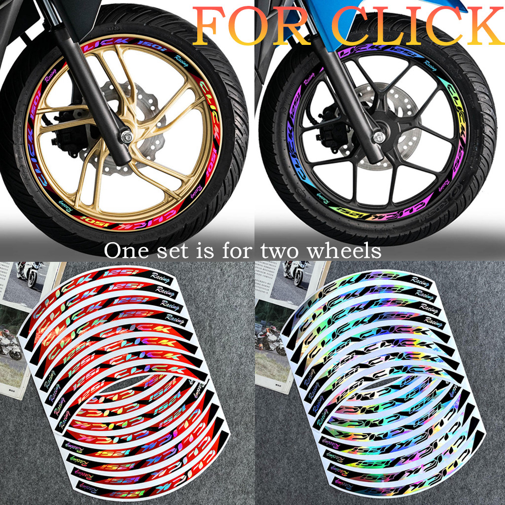 1 Set/16 PCS Honda Click 150i Laser Wheel Rim Sticker for Motorcycle ...